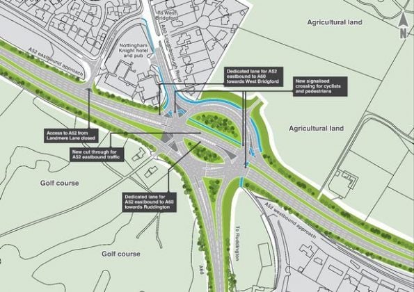A52 Nottingham Knight - Wheatcroft lane closures from Monday for three ...