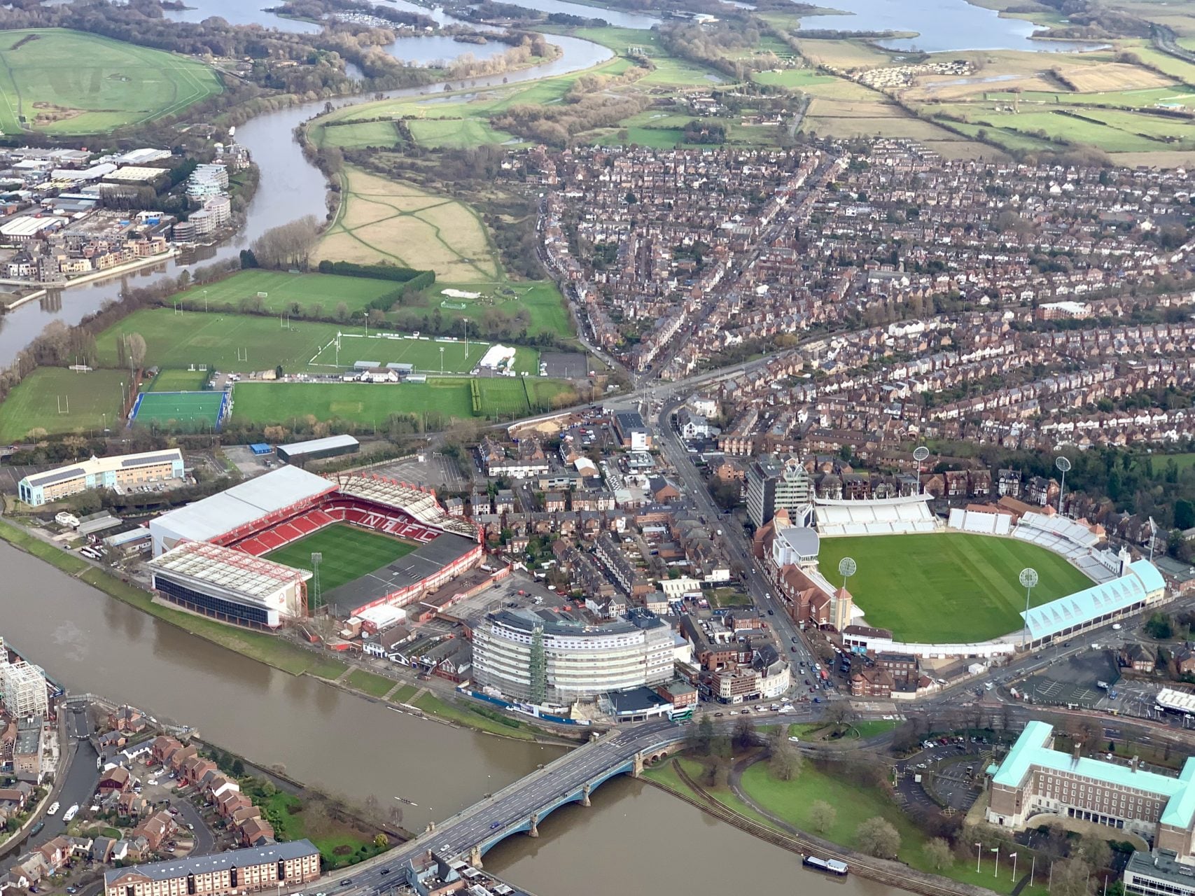 Pictures: Breathtaking views of Nottingham taken from a helicopter ...