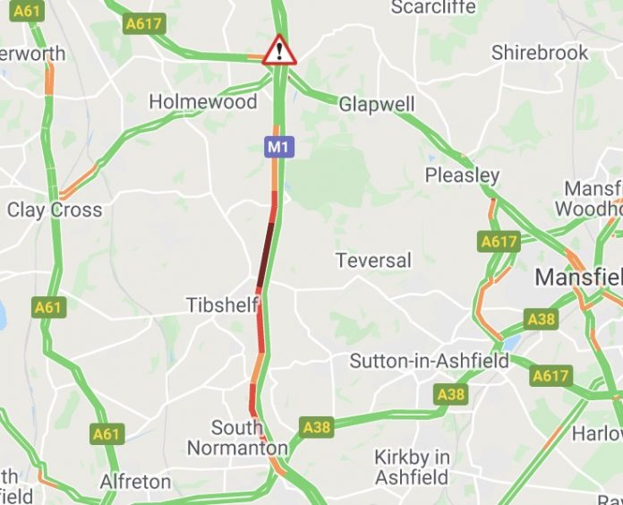 M1 northbound J28 - one lane closed and queues - accident | West ...