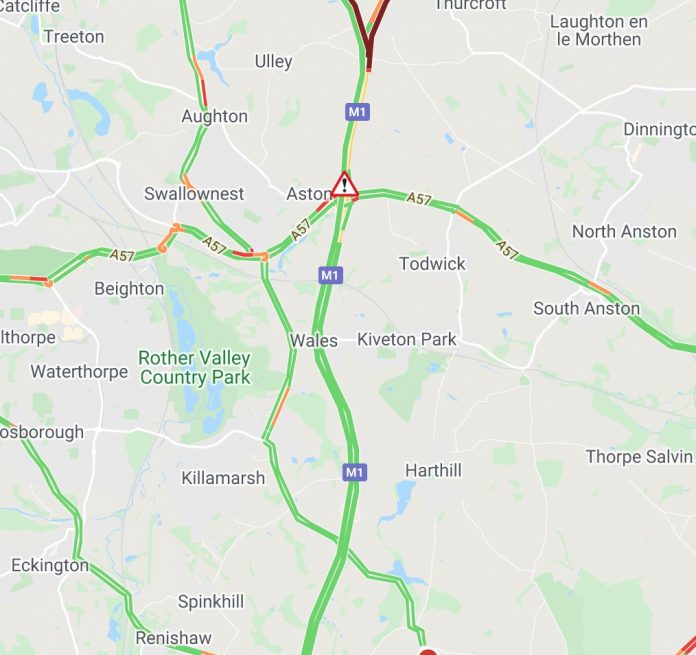 M1 closed southbound J33 - J 31 - Two- vehicle collision | West ...