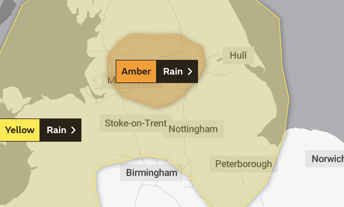 Weather: Two days of heavy rain could lead to flooding and disruption ...