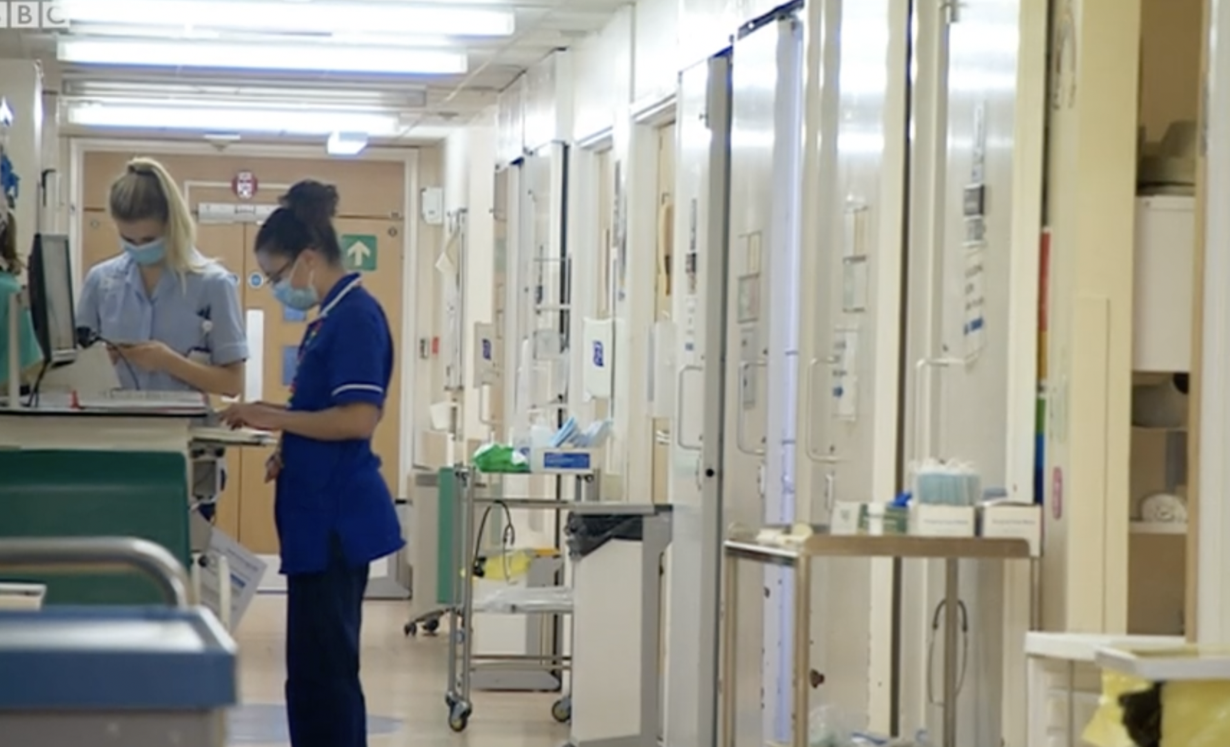 Video shows the situation inside a Covid ward at Nottingham City ...