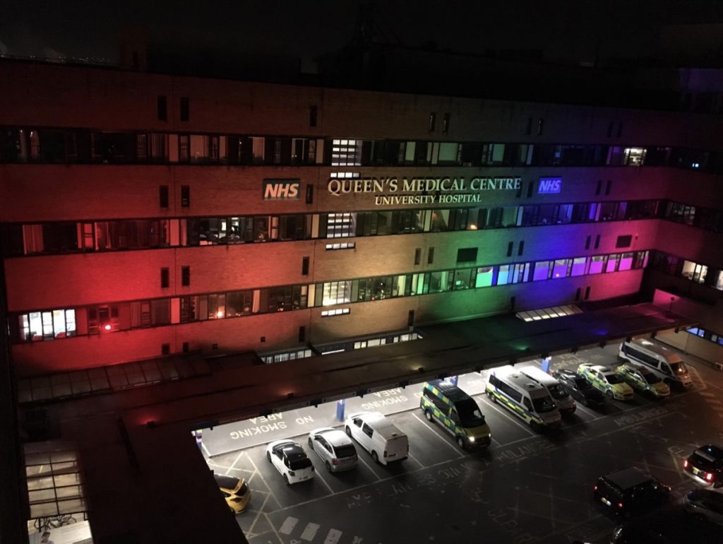 QMC among Nottingham buildings lit to remember lives lost and those ...