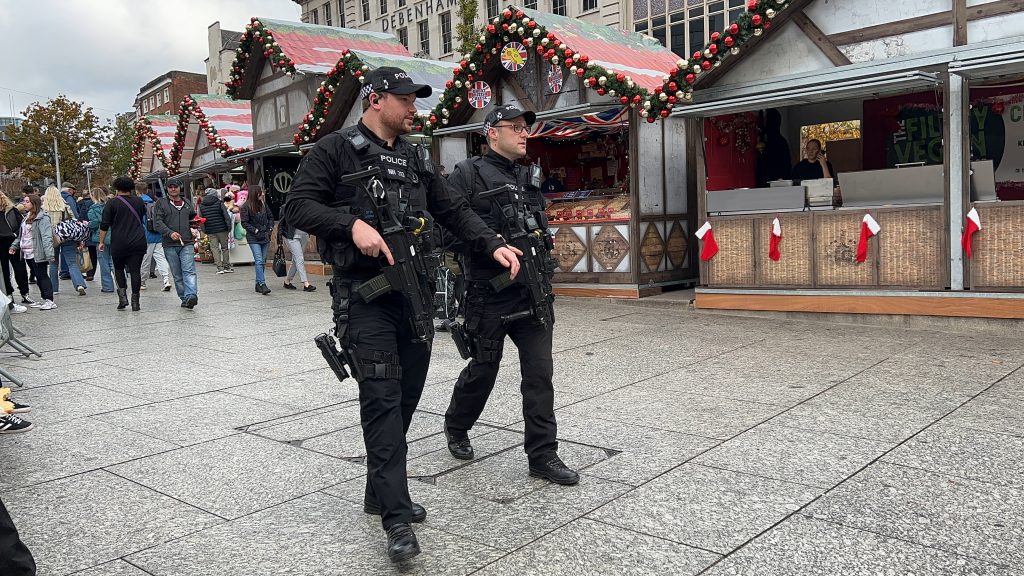 Armed police officers resume reassurance patrols in Nottingham city ...