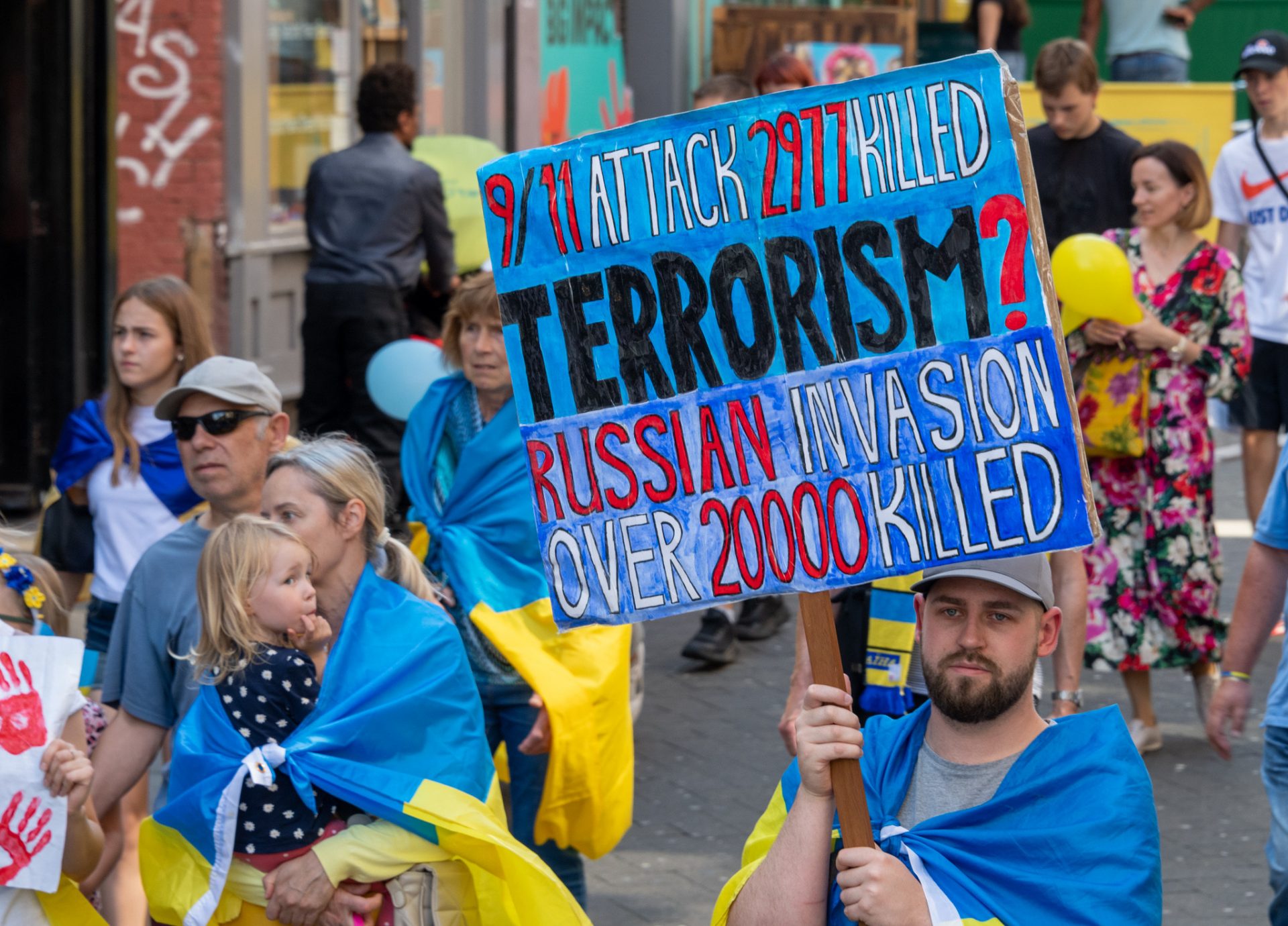 Pictures: March and protest against six months of Russian invasion held ...