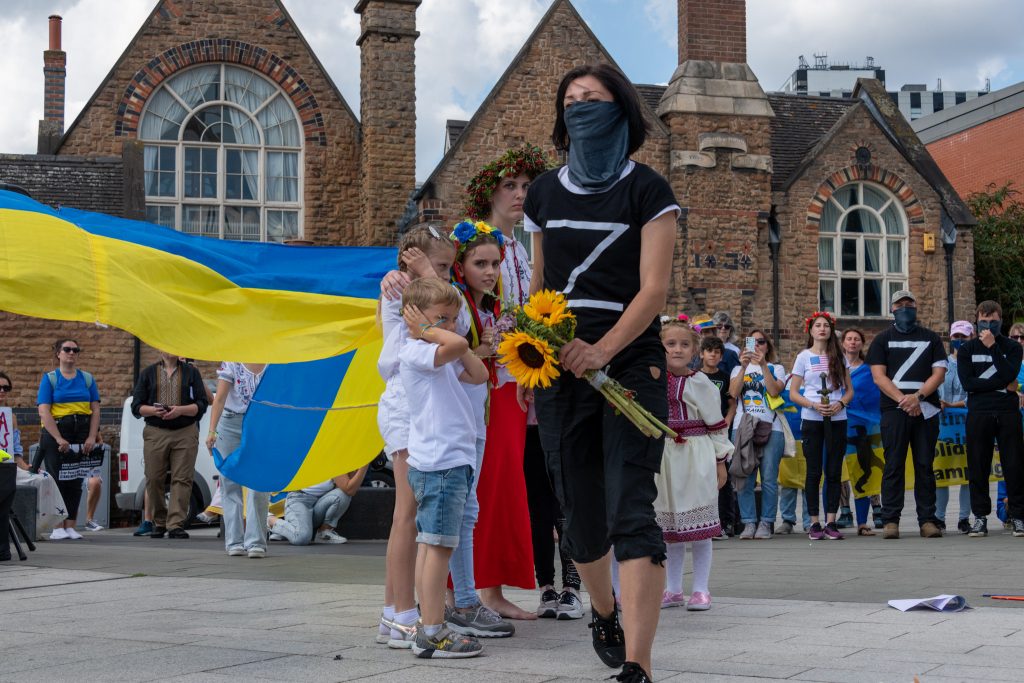 Pictures: March and protest against six months of Russian invasion held ...