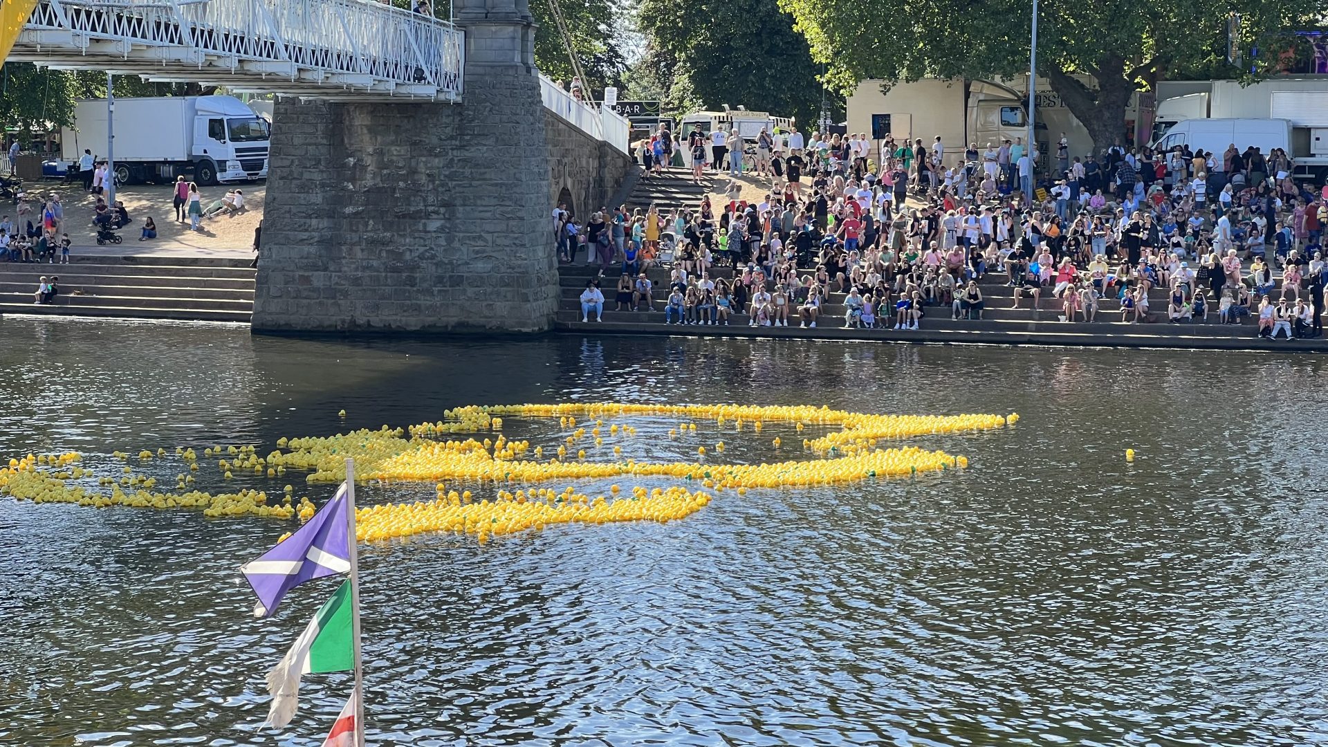 Pictures: The Great Nottingham Duck Race off to a flying start...almost ...