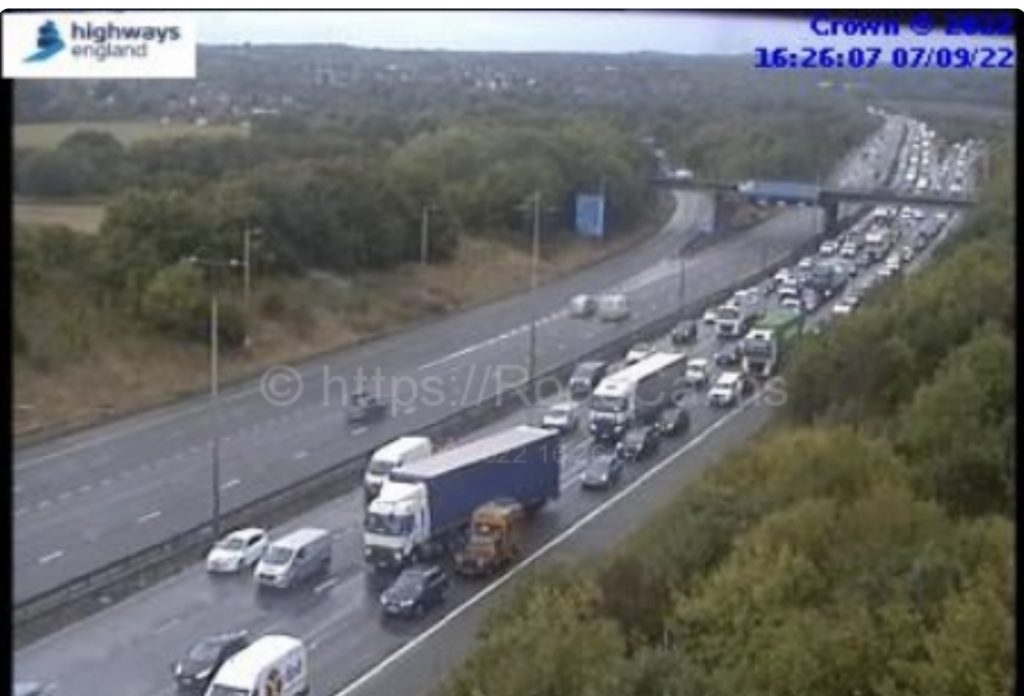 M1 closed northbound after a serious collision | West Bridgford Wire