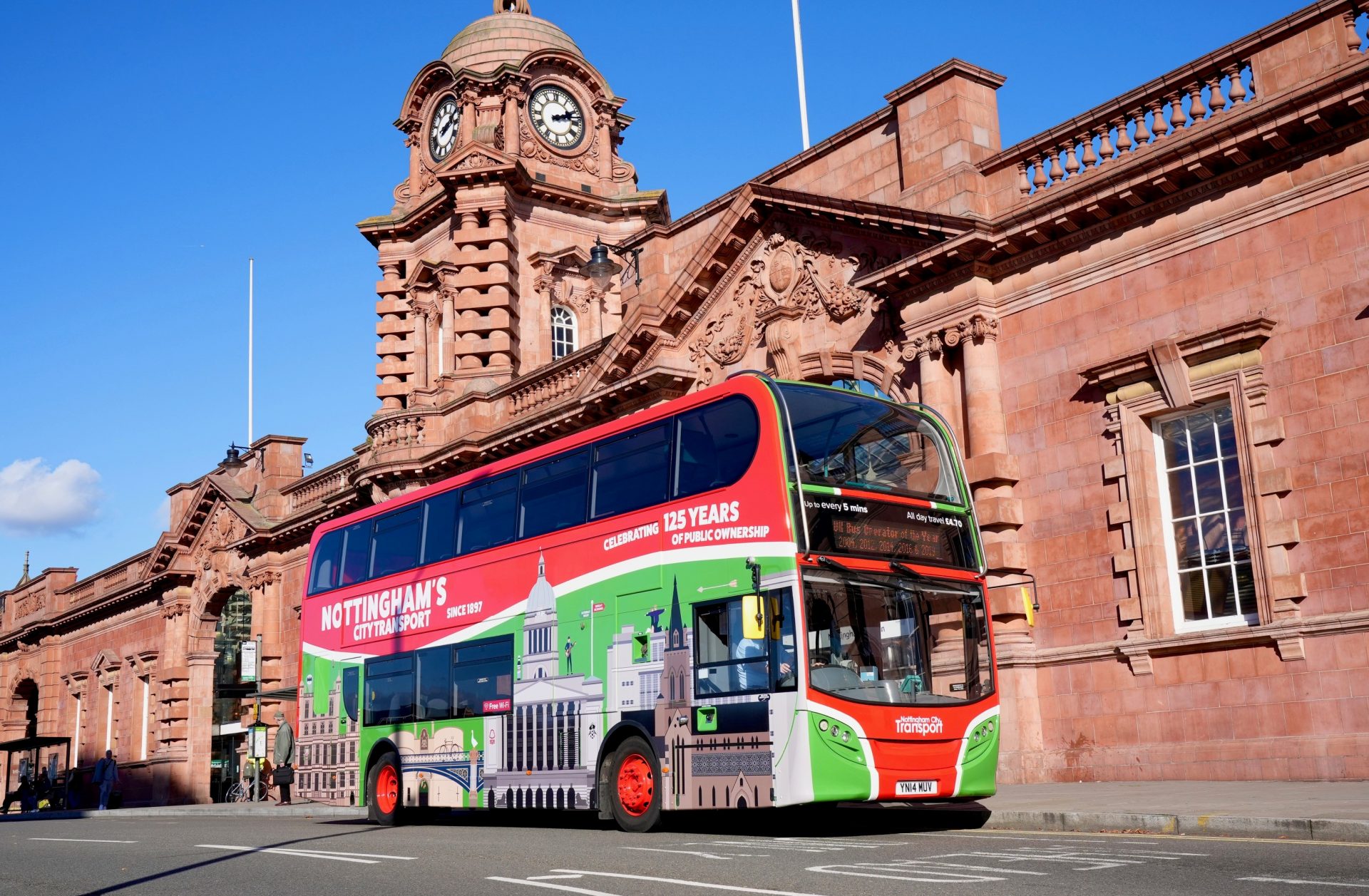 Nottingham City Transport celebrates 125 years with city-themed bus ...