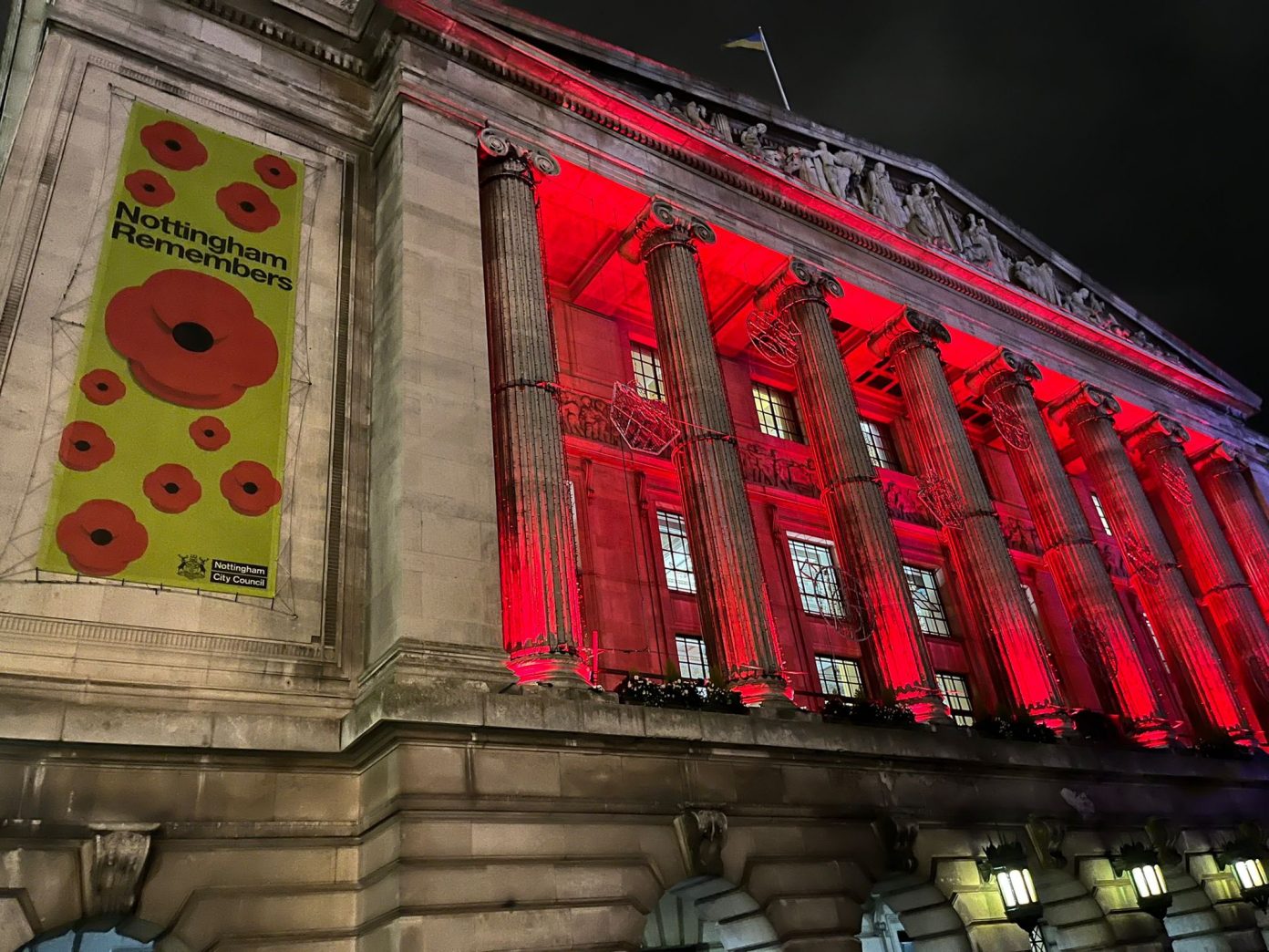 Nottingham buildings in lights for Remembrance Day | West Bridgford Wire