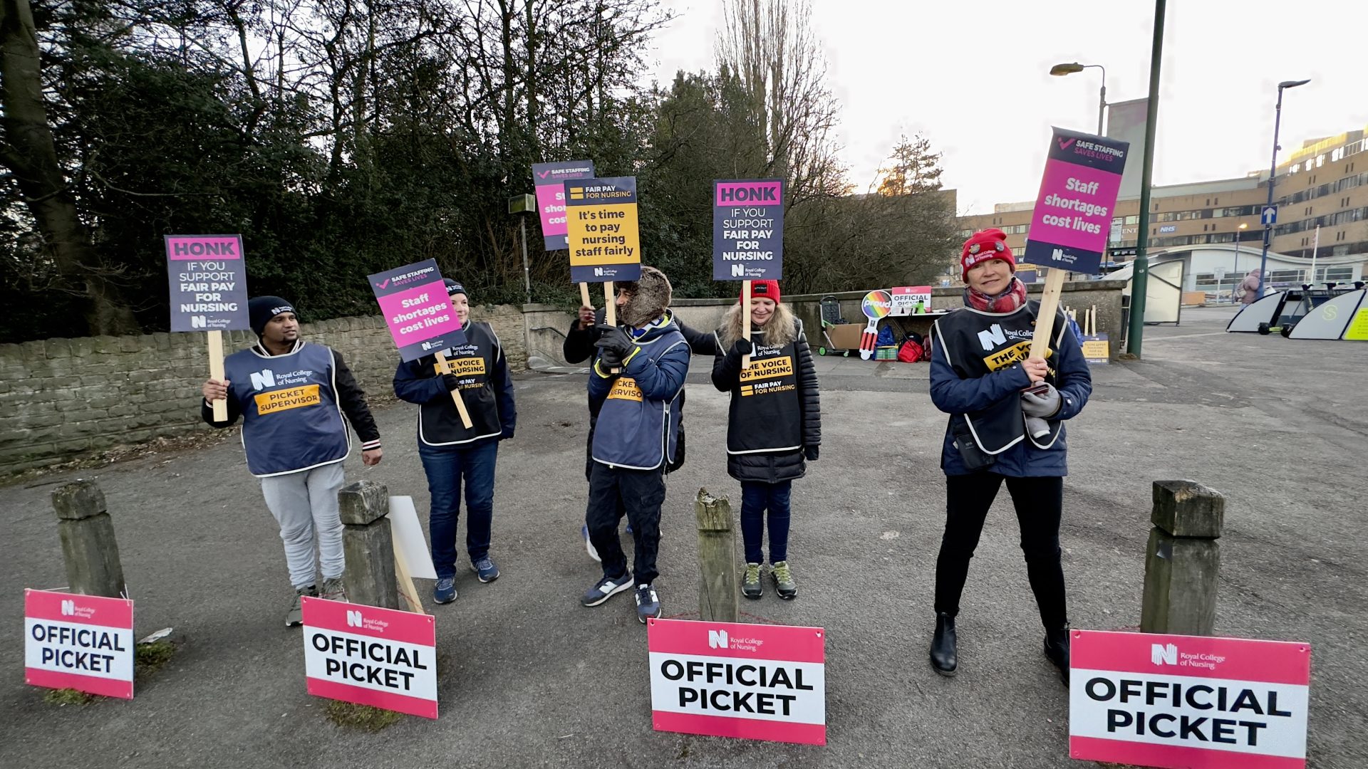 NHS Strikes: Picket line at QMC on biggest health workers strike day in ...