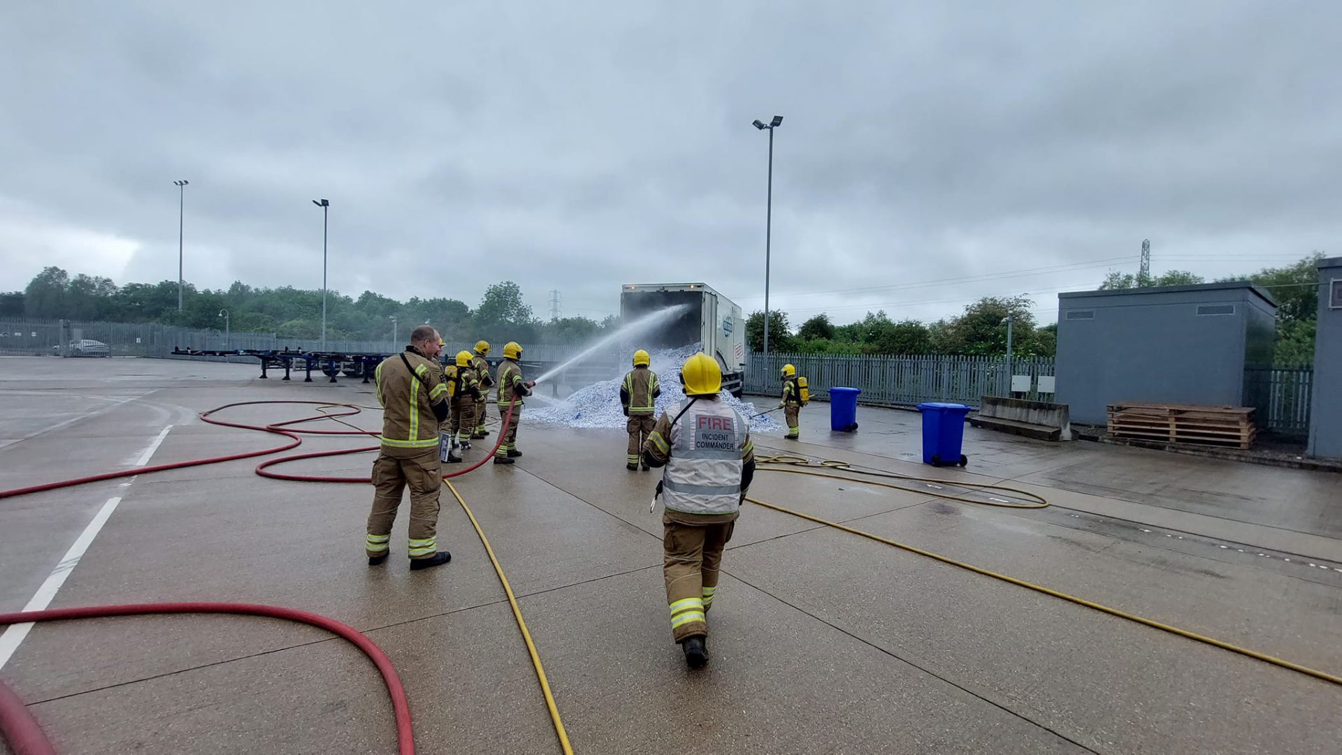 Pictures show fire crews tackling shredded paper lorry blaze | West ...