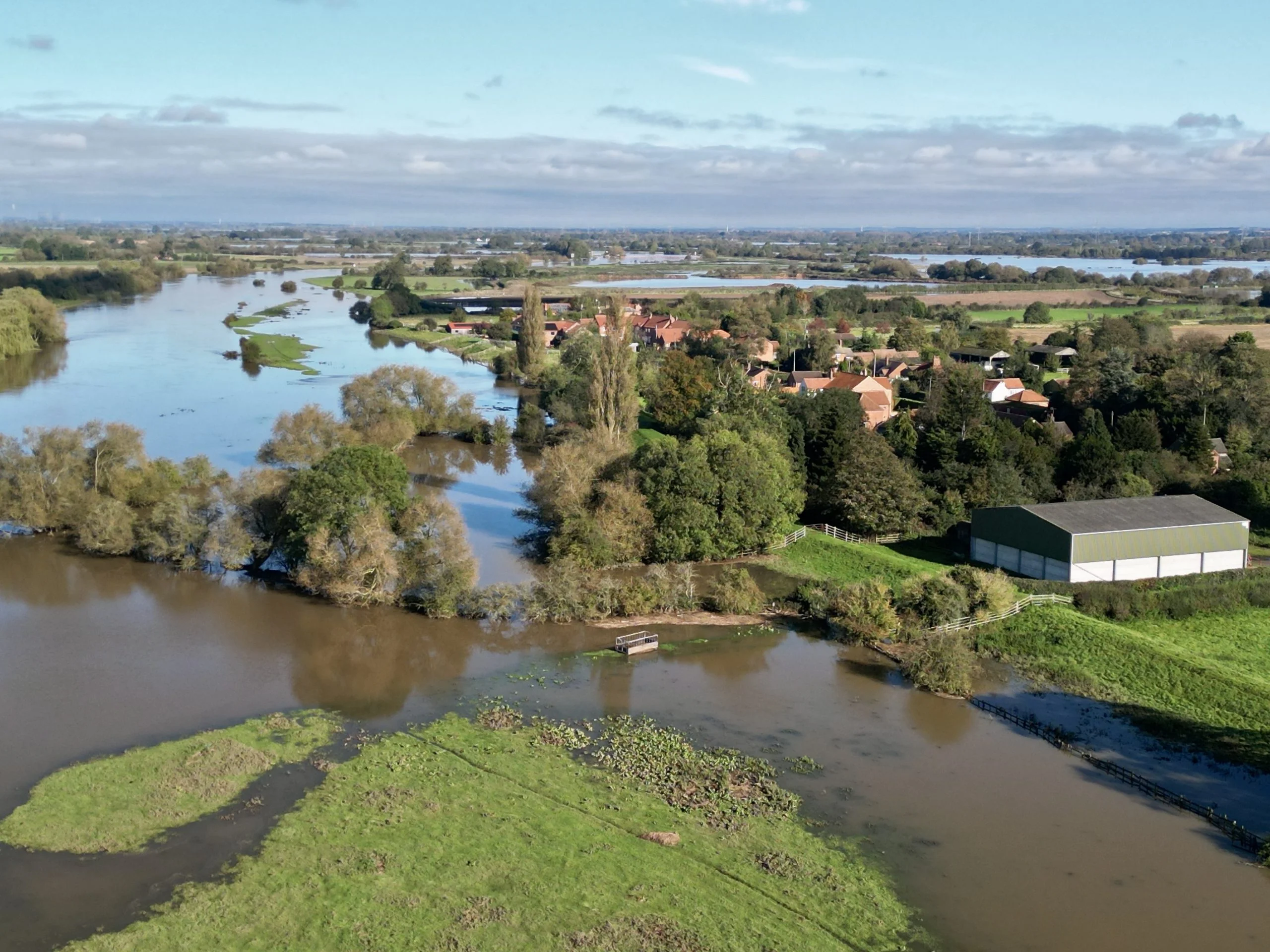Holme: Stunning drone images show floods around the Nottinghamshire ...