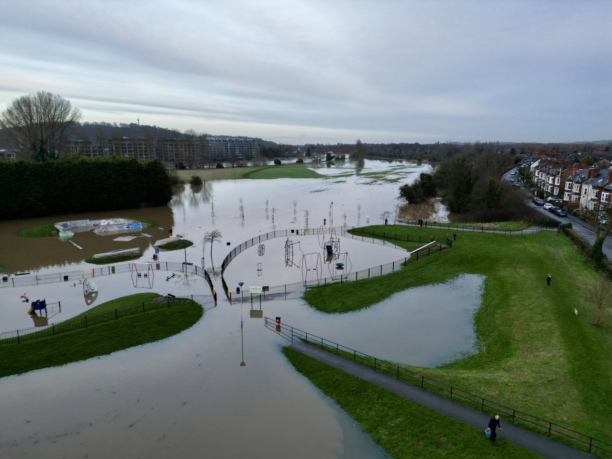Pictures: Drone views show extent of River Trent floods at Lady Bay and ...