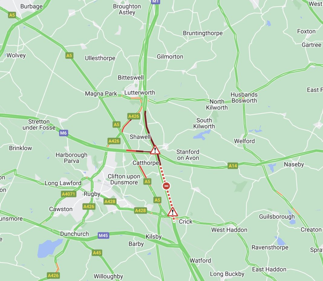 Live updates: M1 southbound blocked at J19 - multi vehicle collision ...