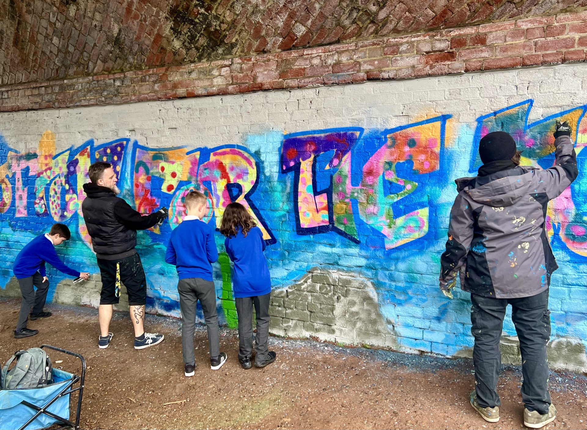 Pictures: Local children transform graffiti hotspot | West Bridgford Wire