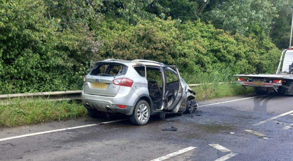 Updates: A46 Lincolnshire closed both ways - vehicle fire | West ...