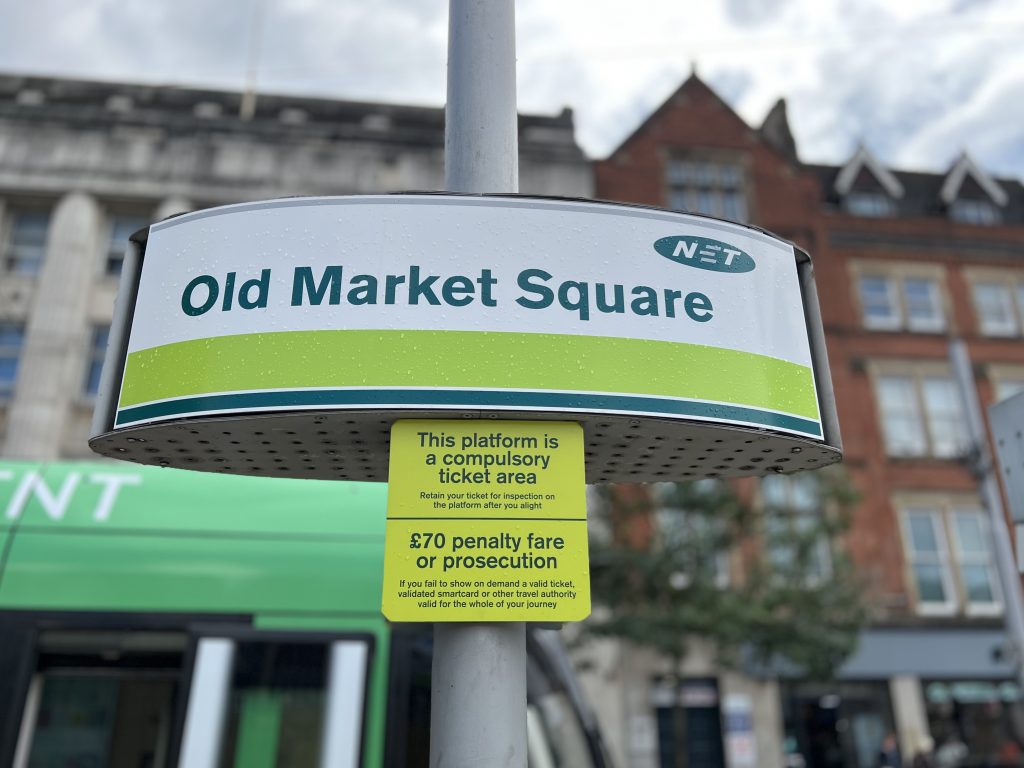 Medical emergency suspends tram service Nottingham Station - Old Market ...