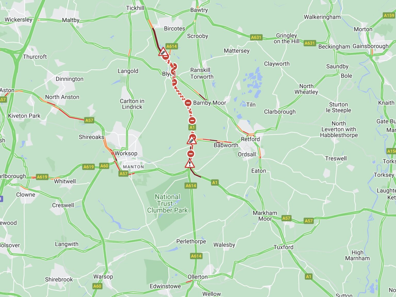 Live updates: A1 in Nottinghamshire closed both ways after serious ...