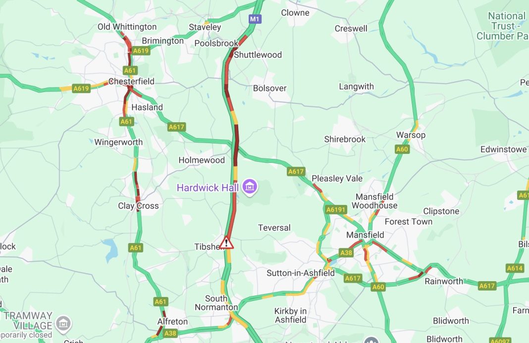 Live updates: M1 southbound J29 long delays - collision | West ...