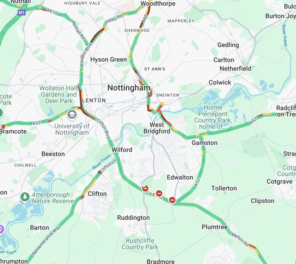 Live updates: A52 Nottingham Knight reopens | West Bridgford Wire