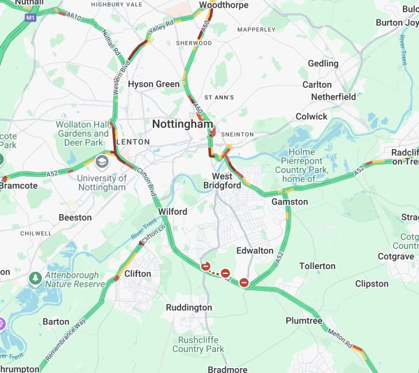 Live updates: A52 Nottingham Knight reopens | West Bridgford Wire