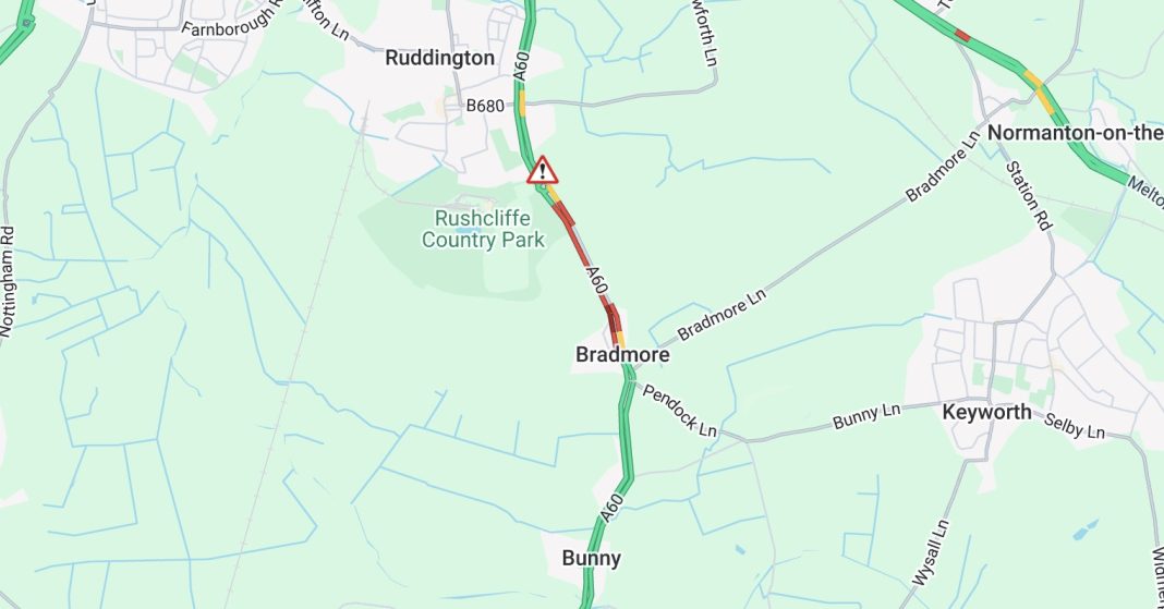 Live updates: A60 Loughborough Road closed both ways near Rushcliffe ...