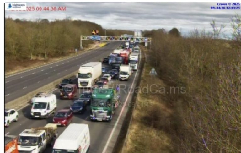 Live updates: M1 closed northbound J28 - lorry fire | West Bridgford Wire
