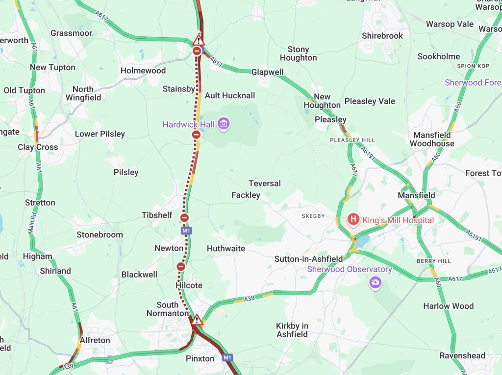 Live updates: M1 closed northbound J28 - lorry fire | West Bridgford Wire