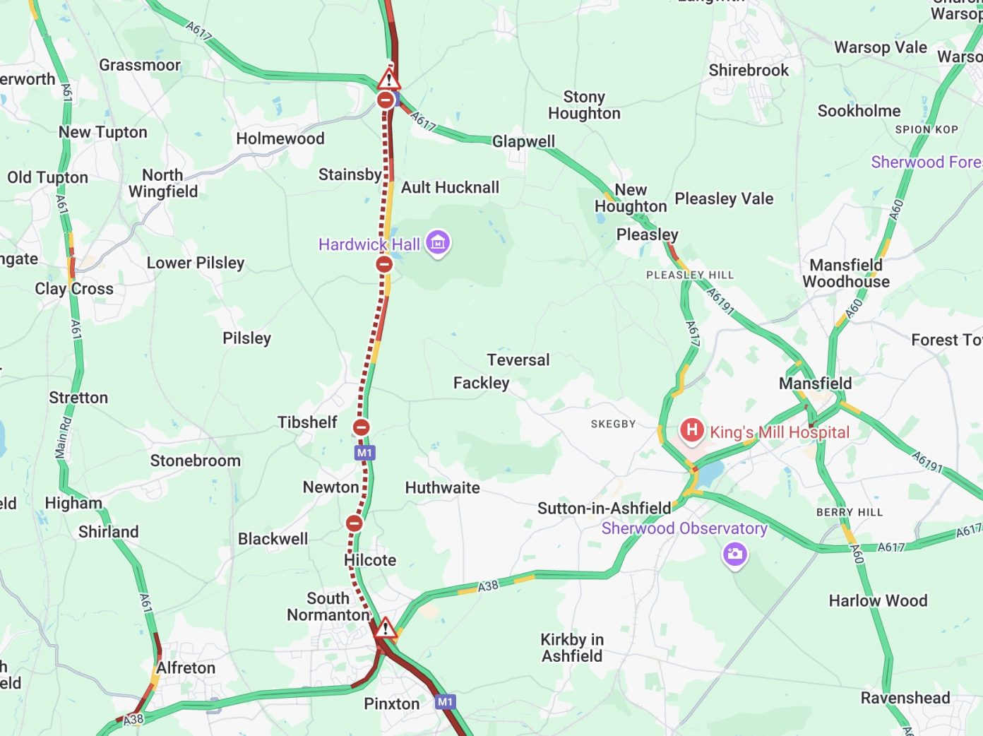 Live updates: M1 closed northbound J28 - lorry fire | West Bridgford Wire