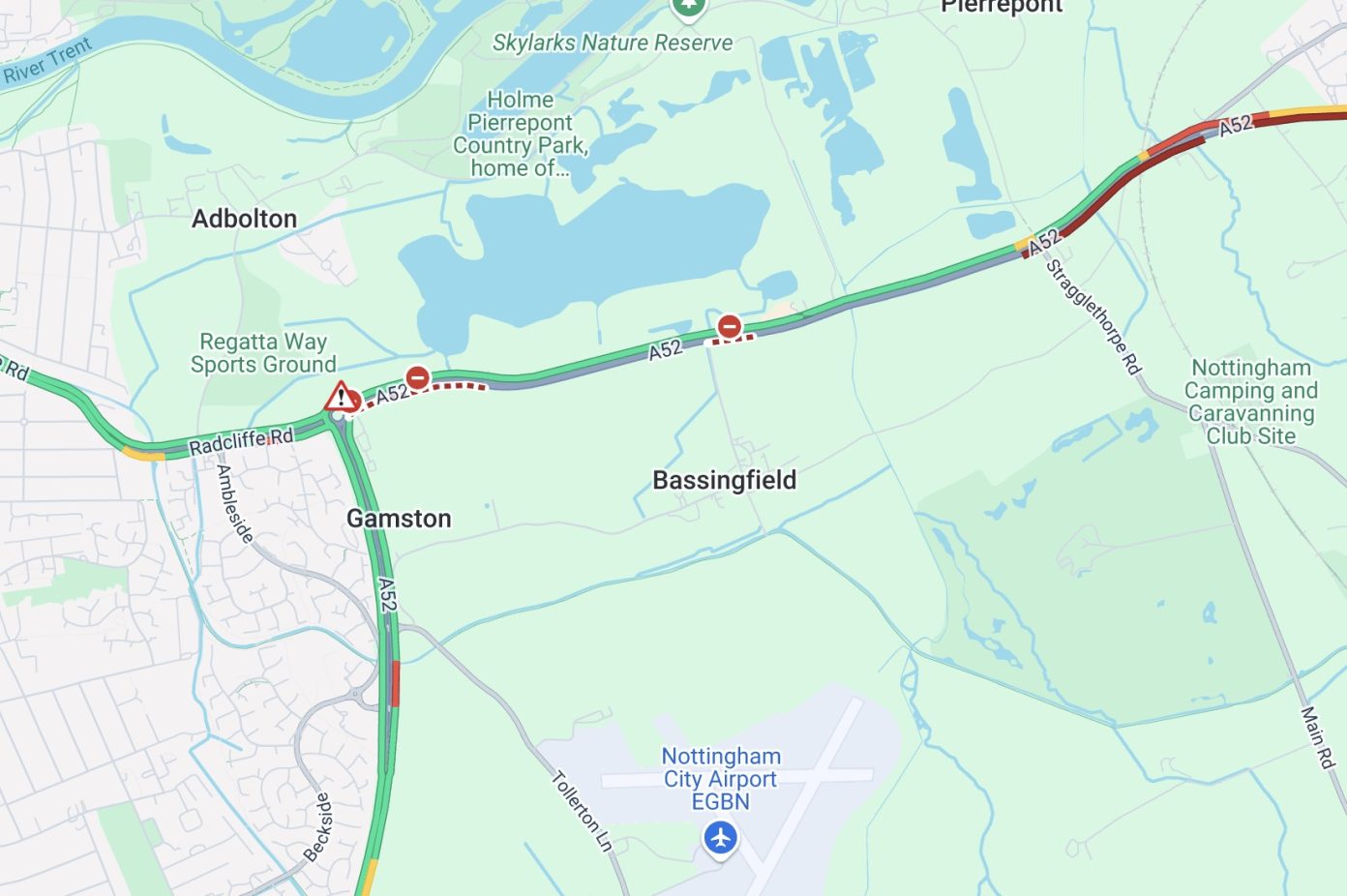 Live updates: A52 Saxondale westbound closed - multi-vehicle collision ...