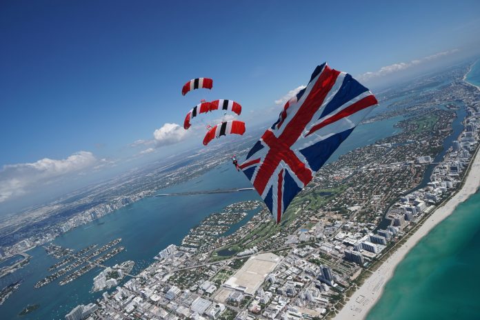 World famous Red Devils army parachute display team at Nottinghamshire ...