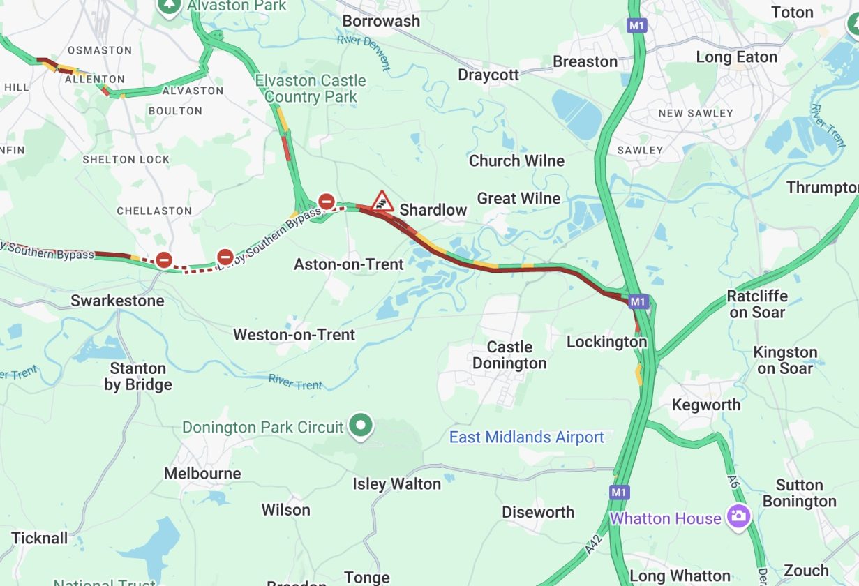 Updates: A50 closed both ways police incident | West Bridgford Wire