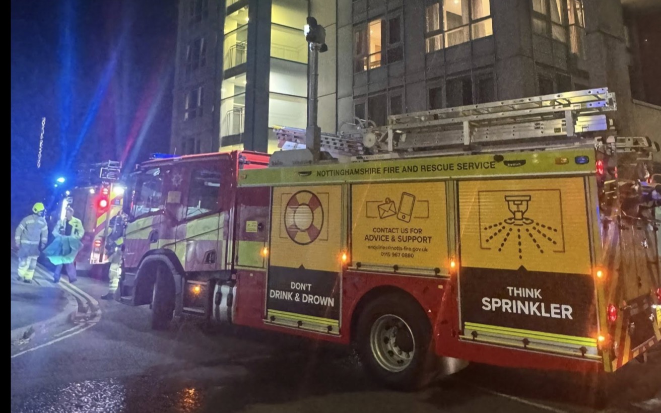 Fire crews tackle fire in Huntingdon Street in Nottingham | West ...