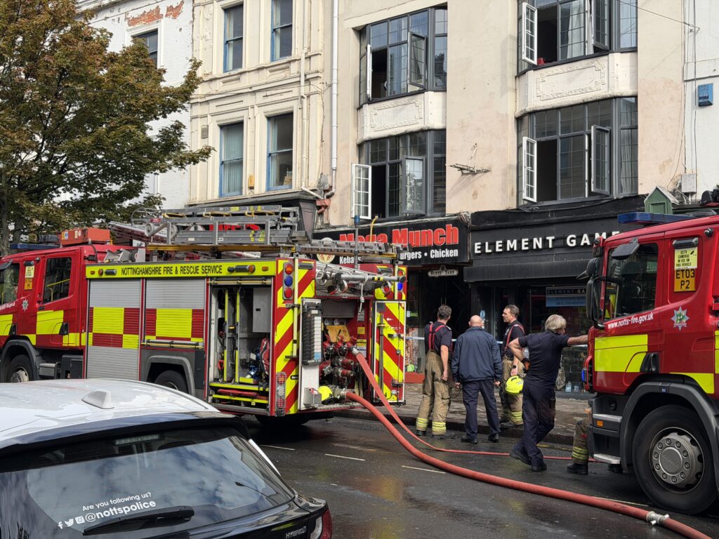 Emergency services attend Nottingham city fire | West Bridgford Wire