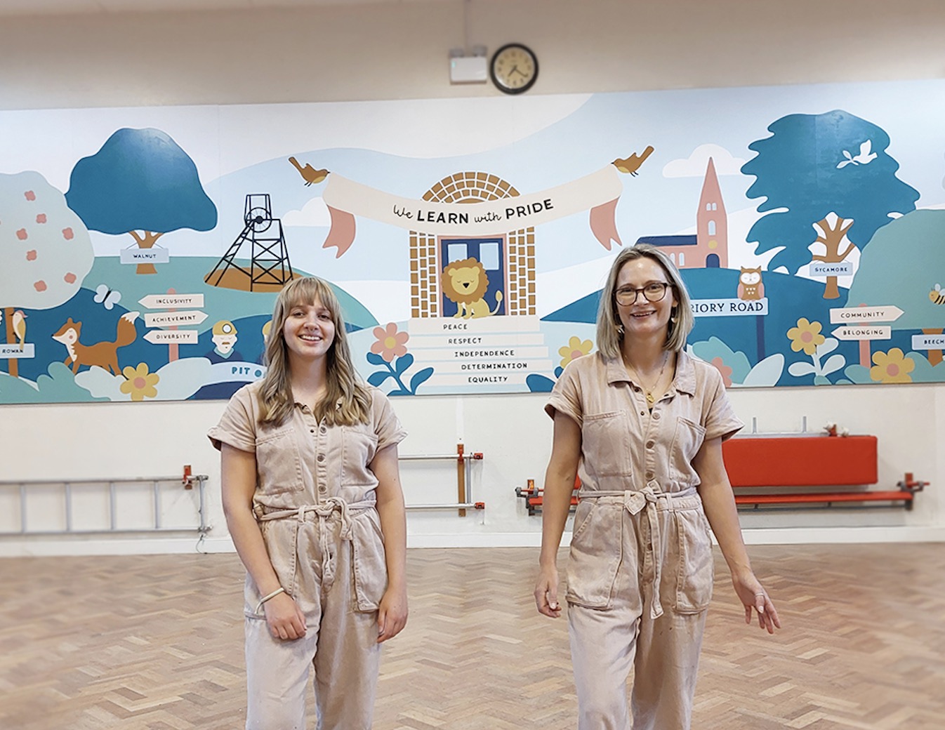 Mural artists transform a Nottingham junior school hall | West ...