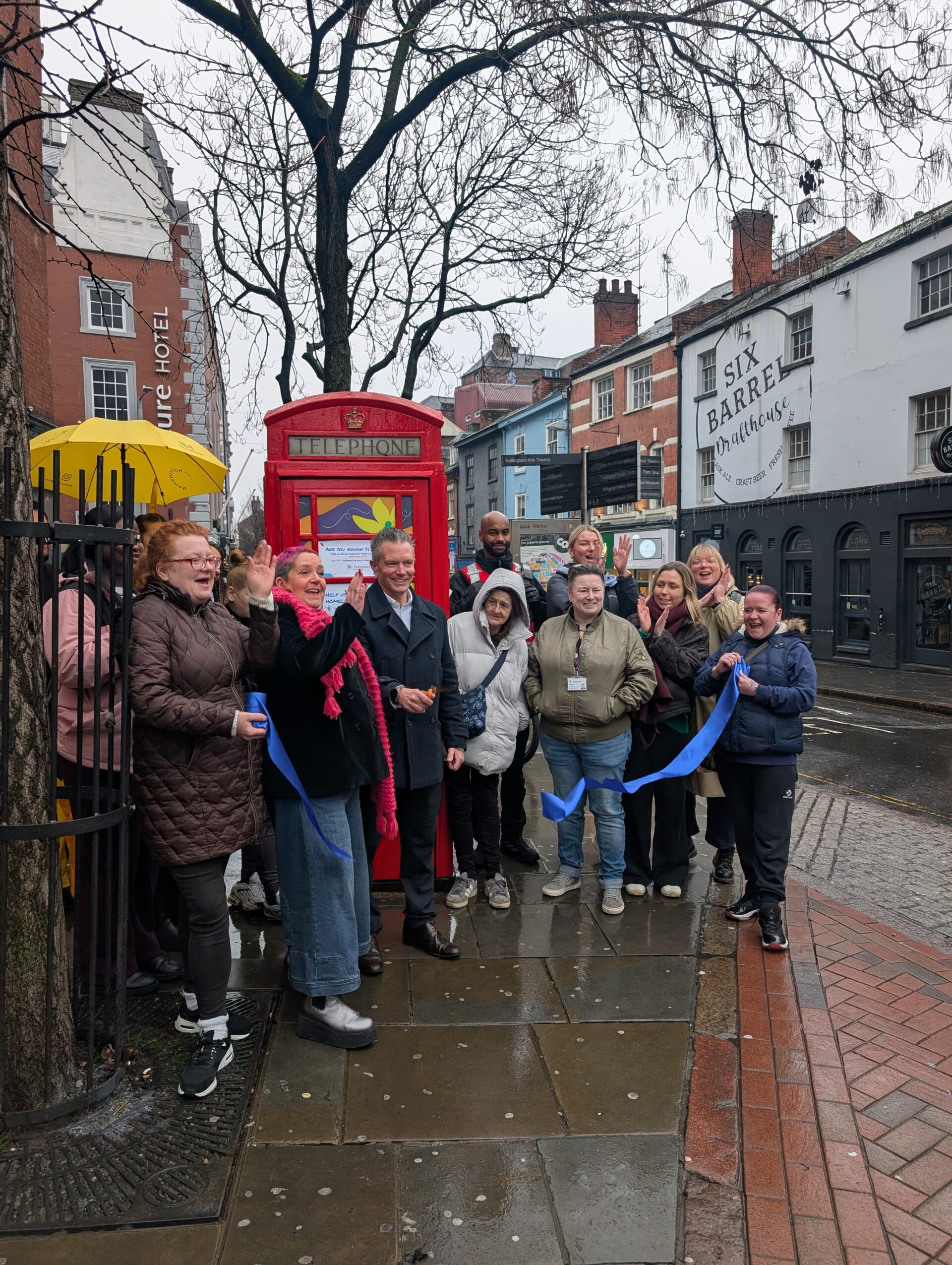 Old Nottingham phone box becomes support hub for rough sleepers | West ...