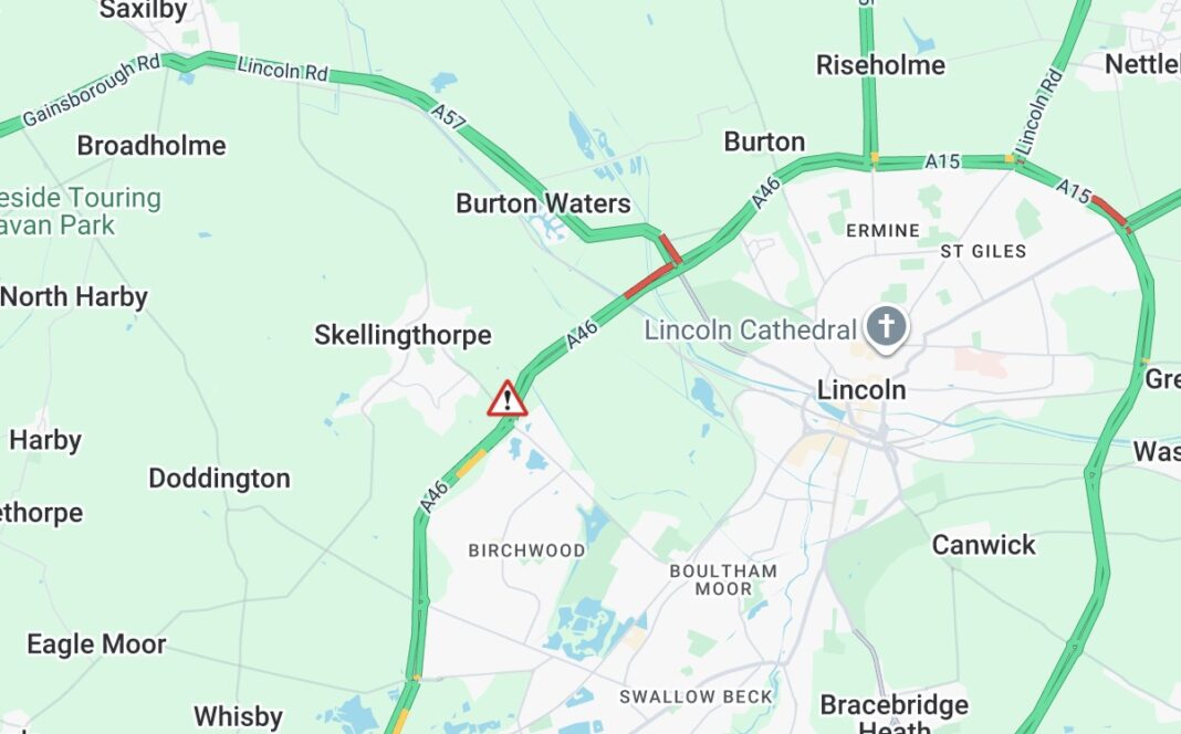 Updates: A46 Lincoln bypass closed after vehicle fire | West Bridgford Wire